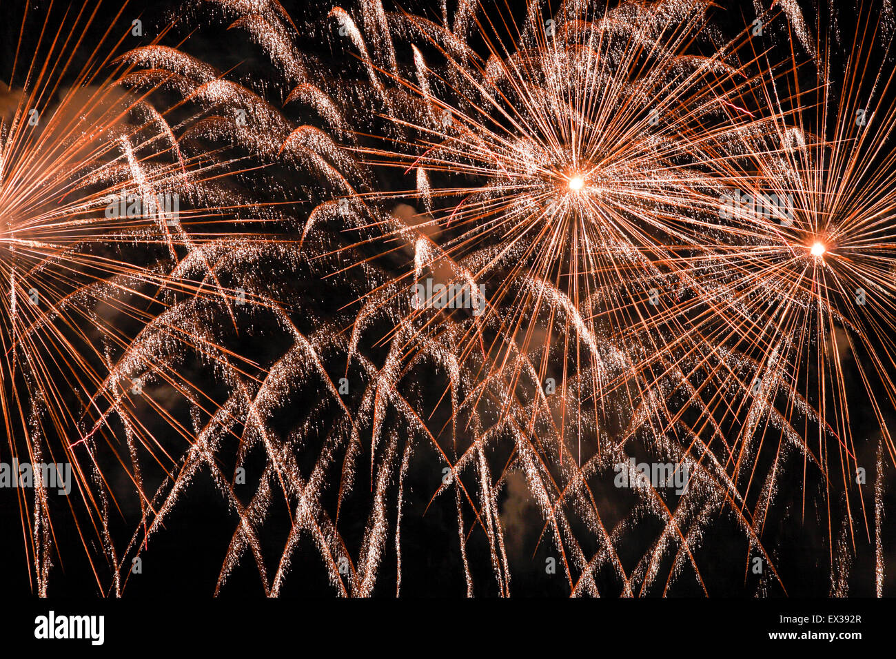 Honolulu, Hawaii. 4th Jul, 2015. Beautiful fireworks display in Waikiki ...