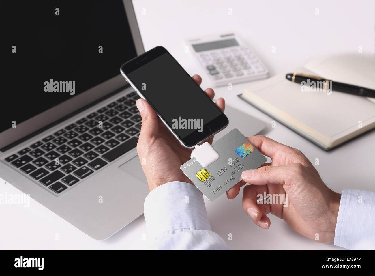 Cashless payment devices Stock Photo - Alamy