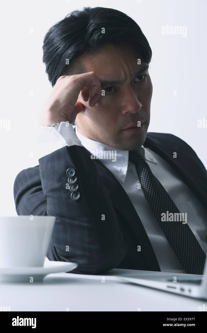 Angry Japanese businessman Stock Photo - Alamy