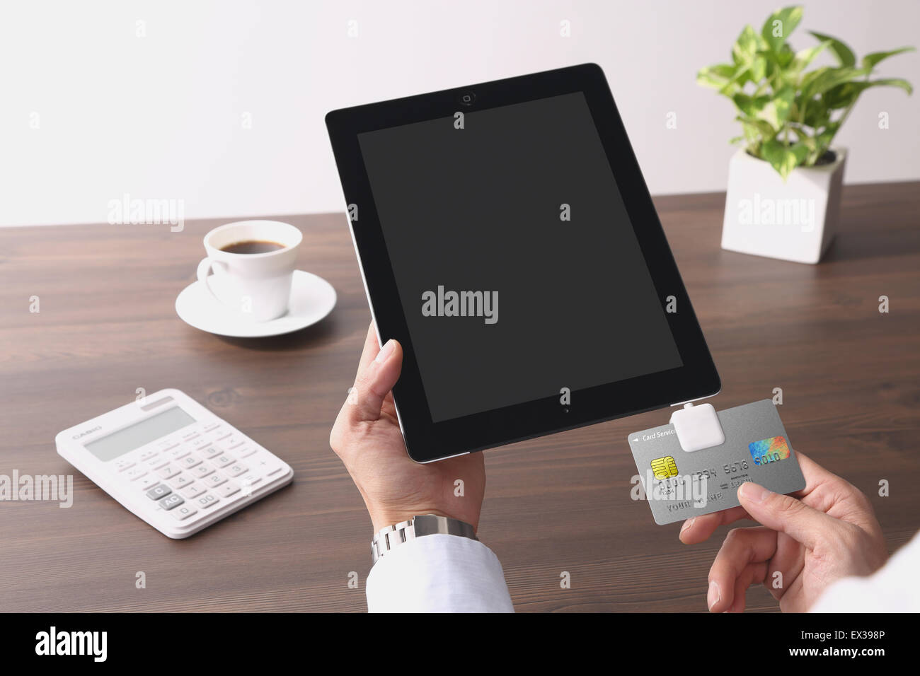 Cashless payment devices Stock Photo - Alamy