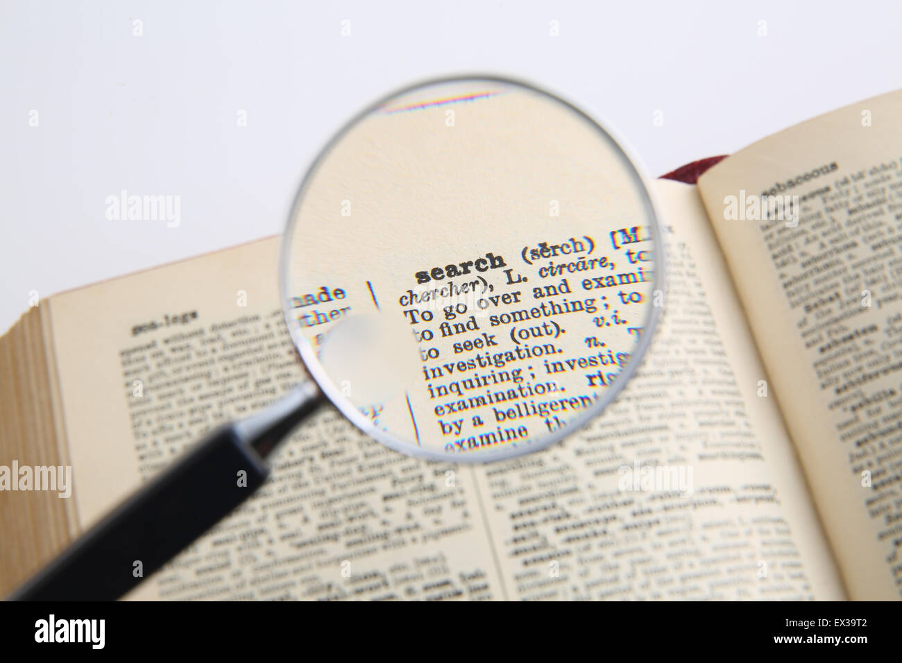 Dictionary and magnifying glass Stock Photo - Alamy Dictionary and magnifying glass Stock Photo - Alamy