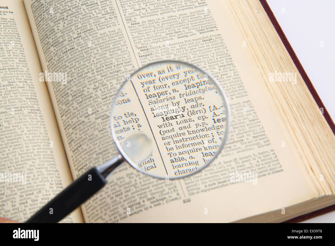 Dictionary and magnifying glass Stock Photo - Alamy Dictionary and magnifying glass Stock Photo - Alamy