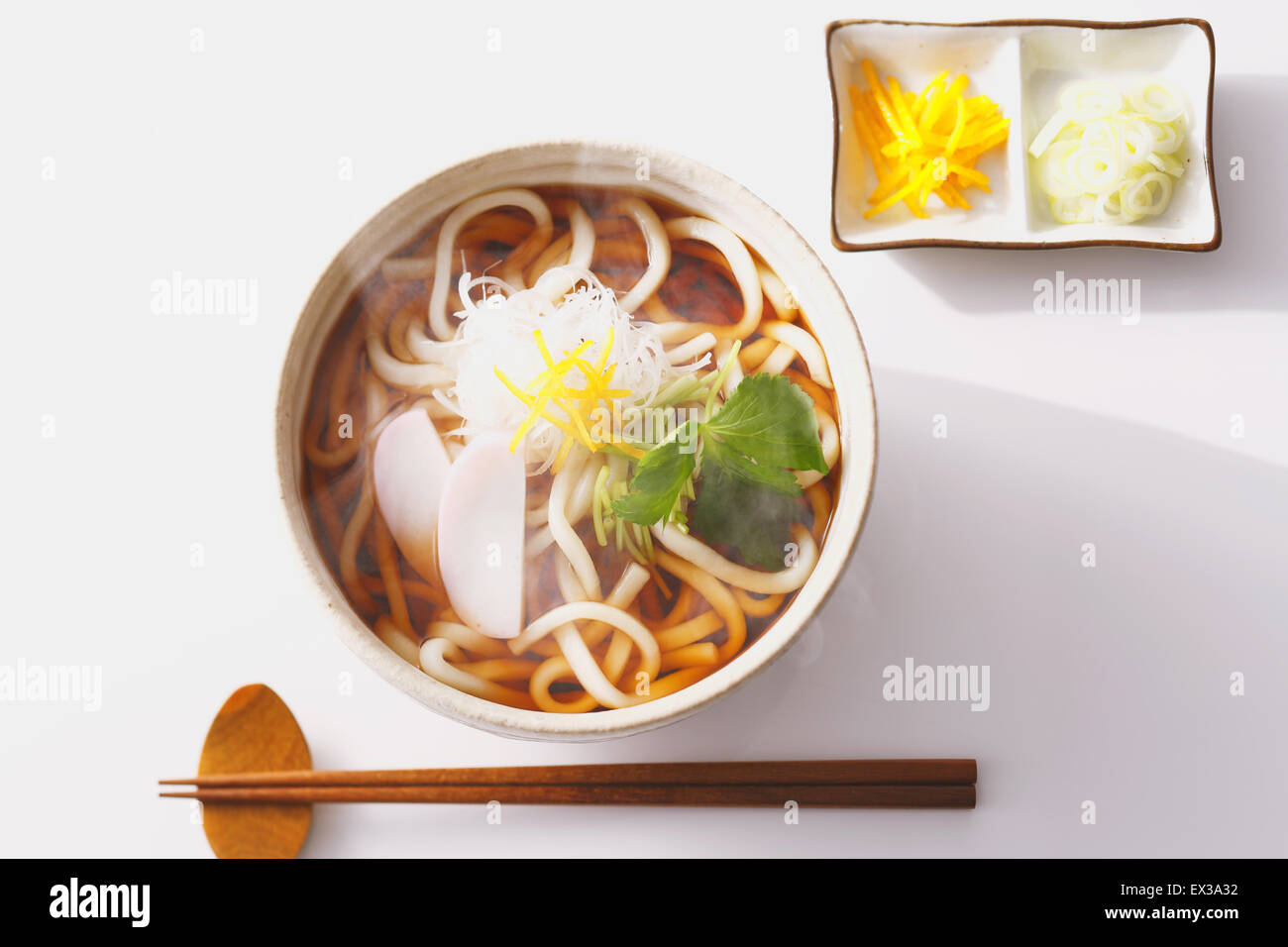 Udon noodles bowl soup chopsticks hi-res stock photography and images ...