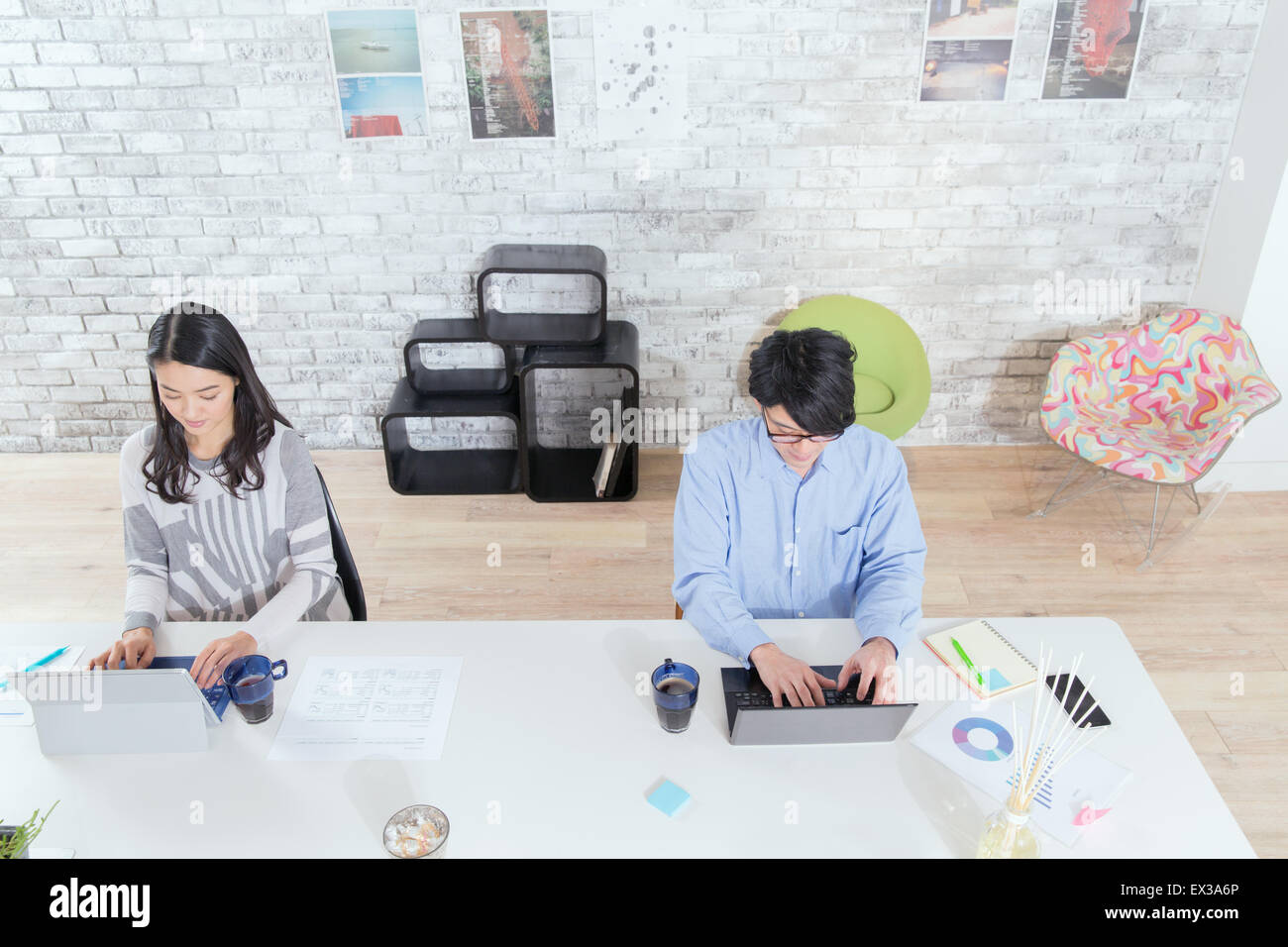 Young people start working in hi-res stock photography and images - Alamy