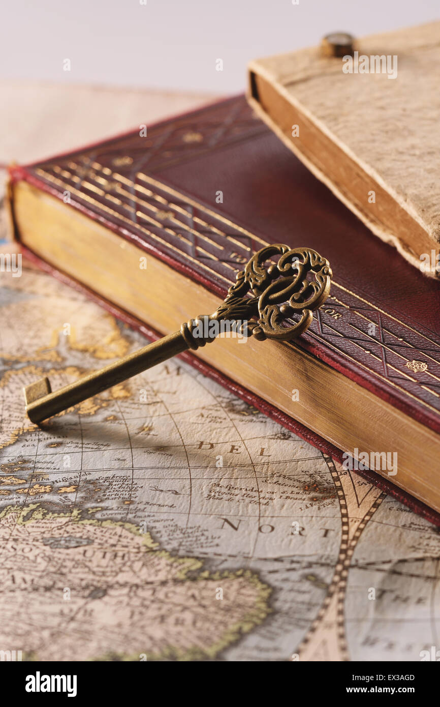 Vintage map of key hi-res stock photography and images - Alamy