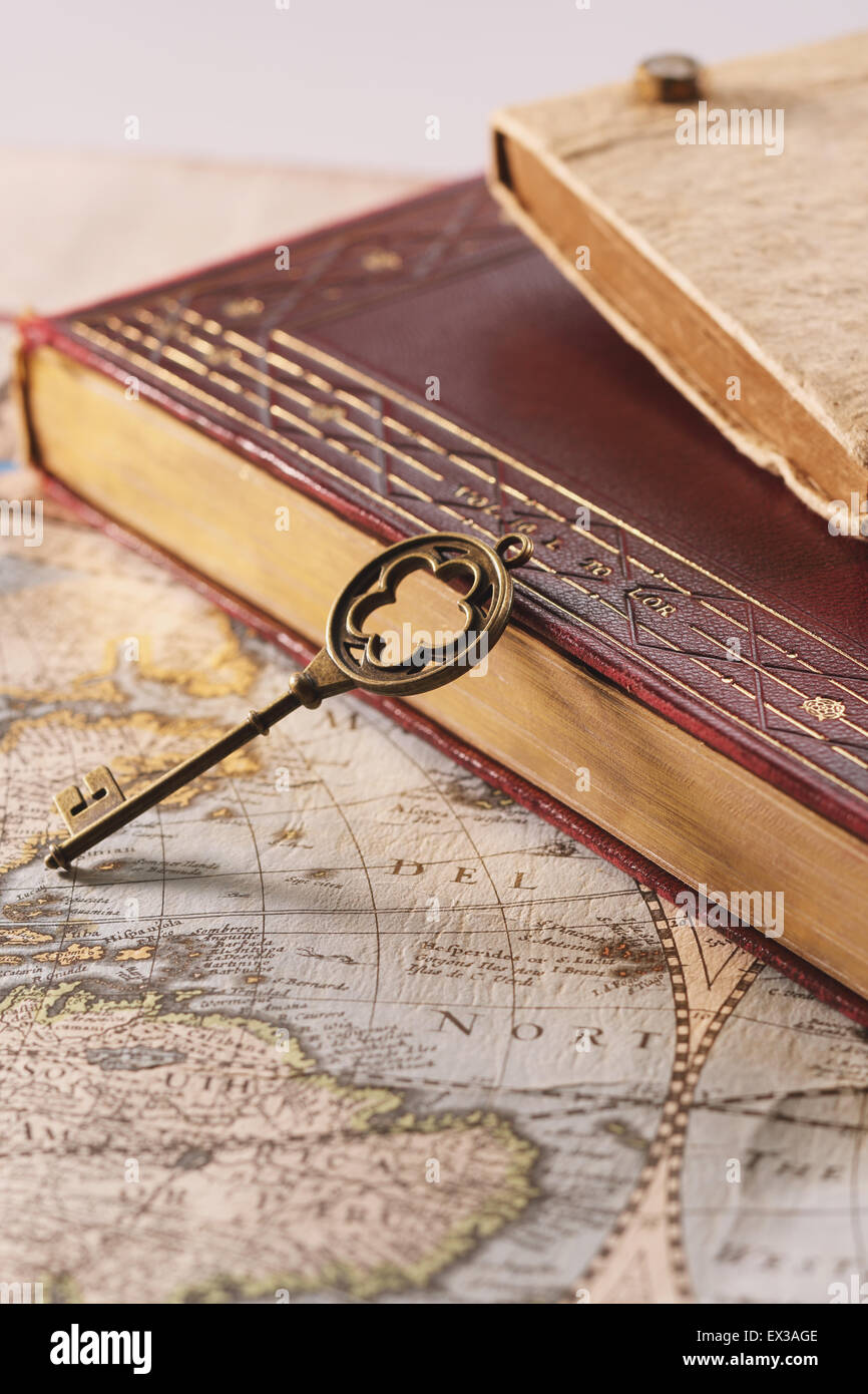 Vintage map of key hi-res stock photography and images - Alamy