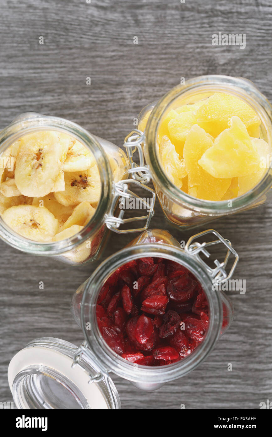 Bottled dry fruits Stock Photo - Alamy