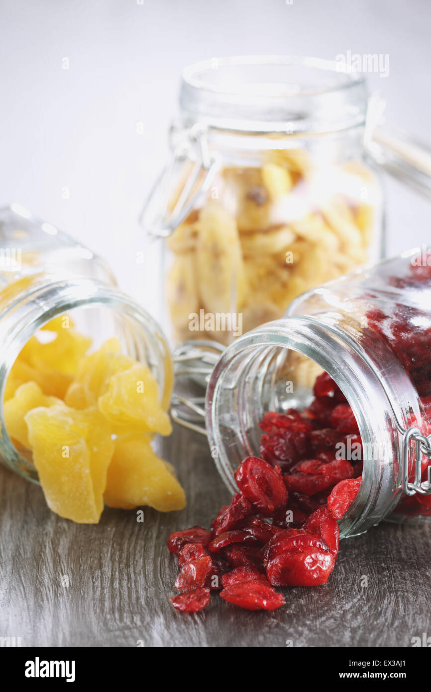 Bottled dry fruits Stock Photo - Alamy