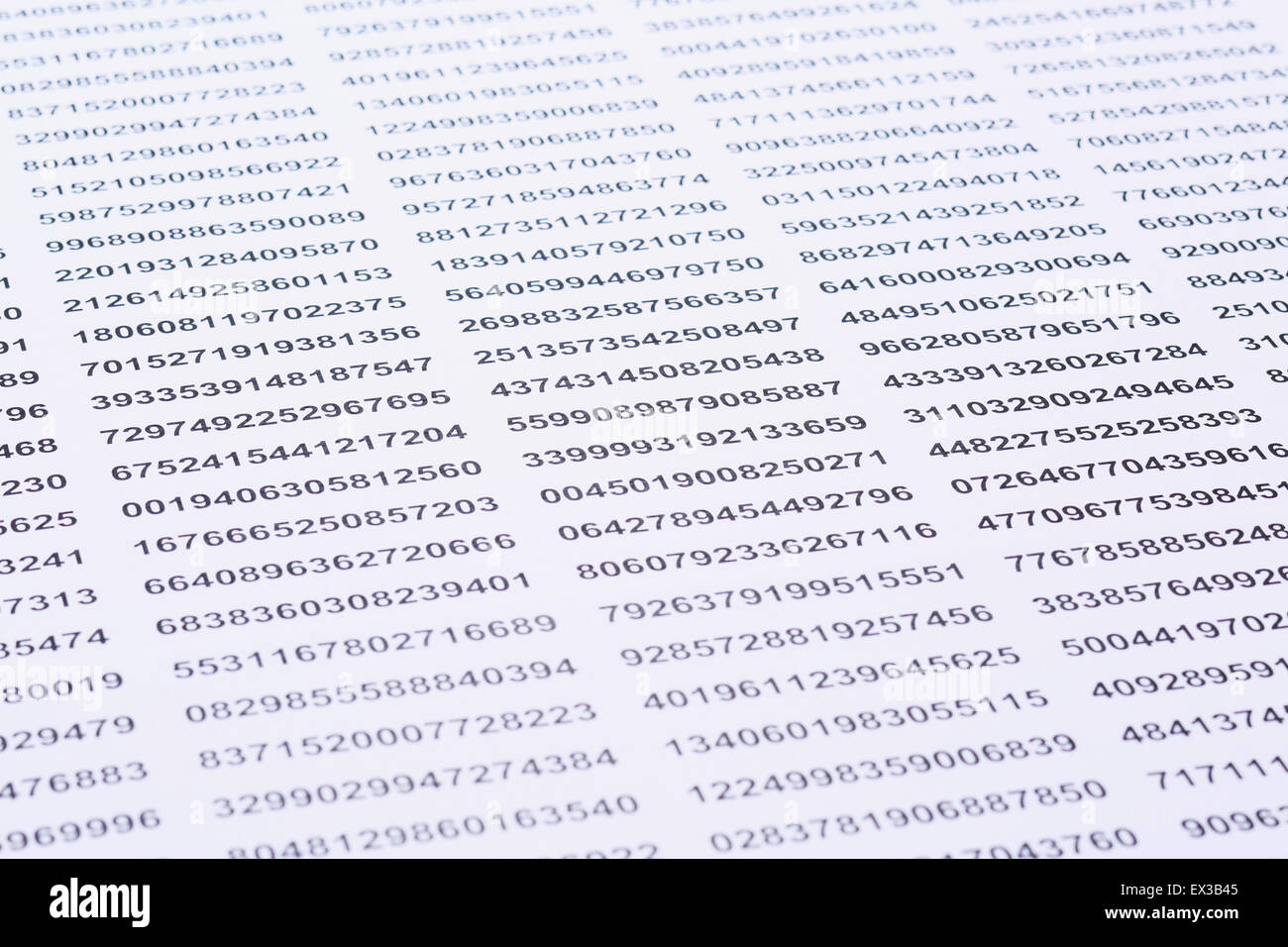 Number codes hi-res stock photography and images - Alamy