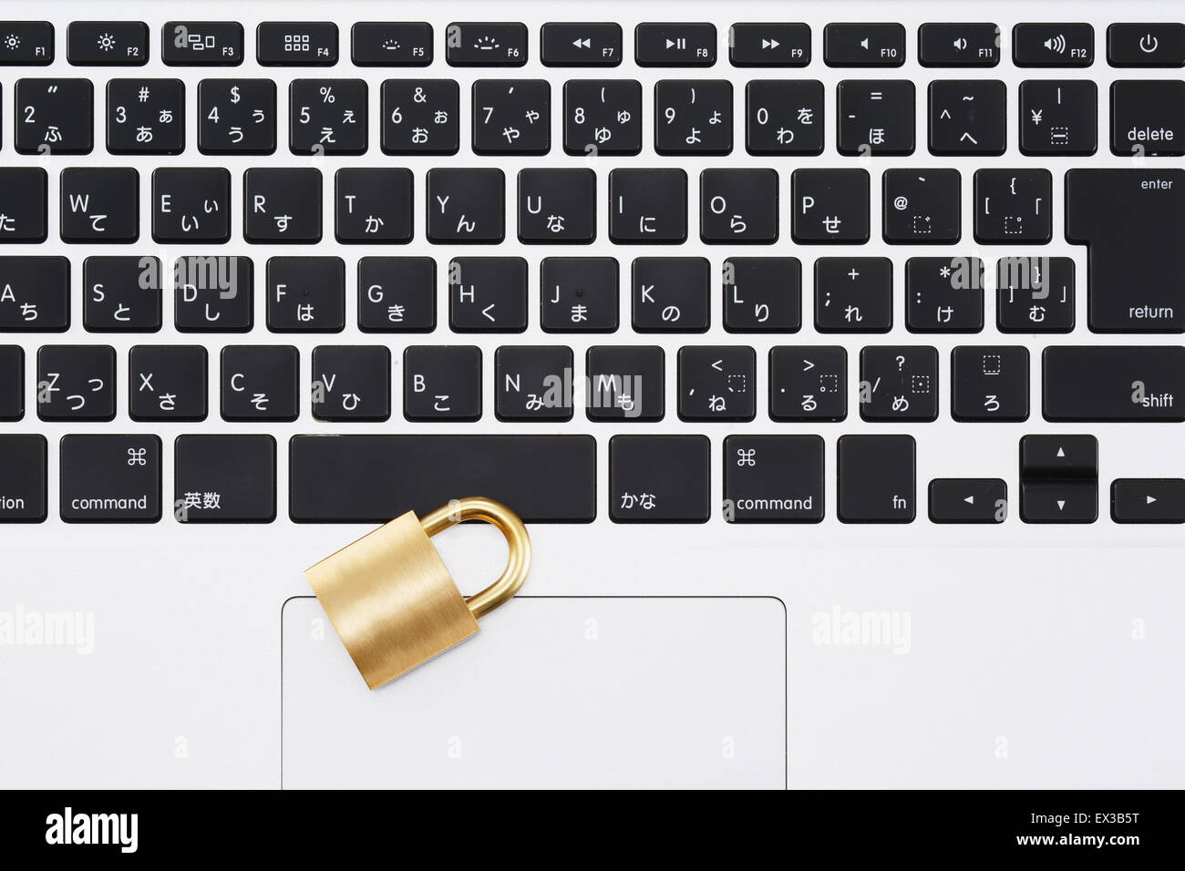 Safety lock and laptop Stock Photo - Alamy