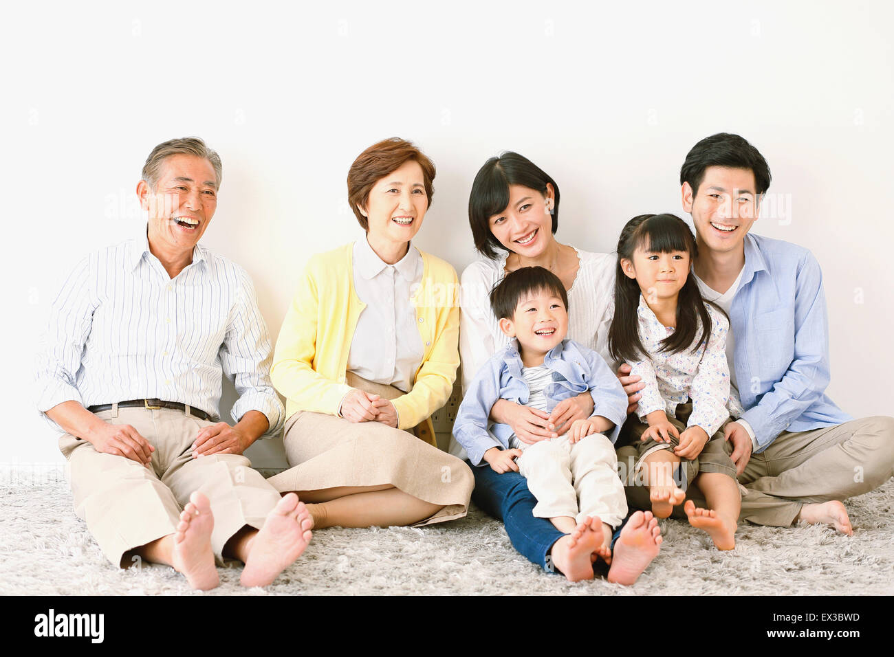 Three-generation Japanese family Stock Photo - Alamy