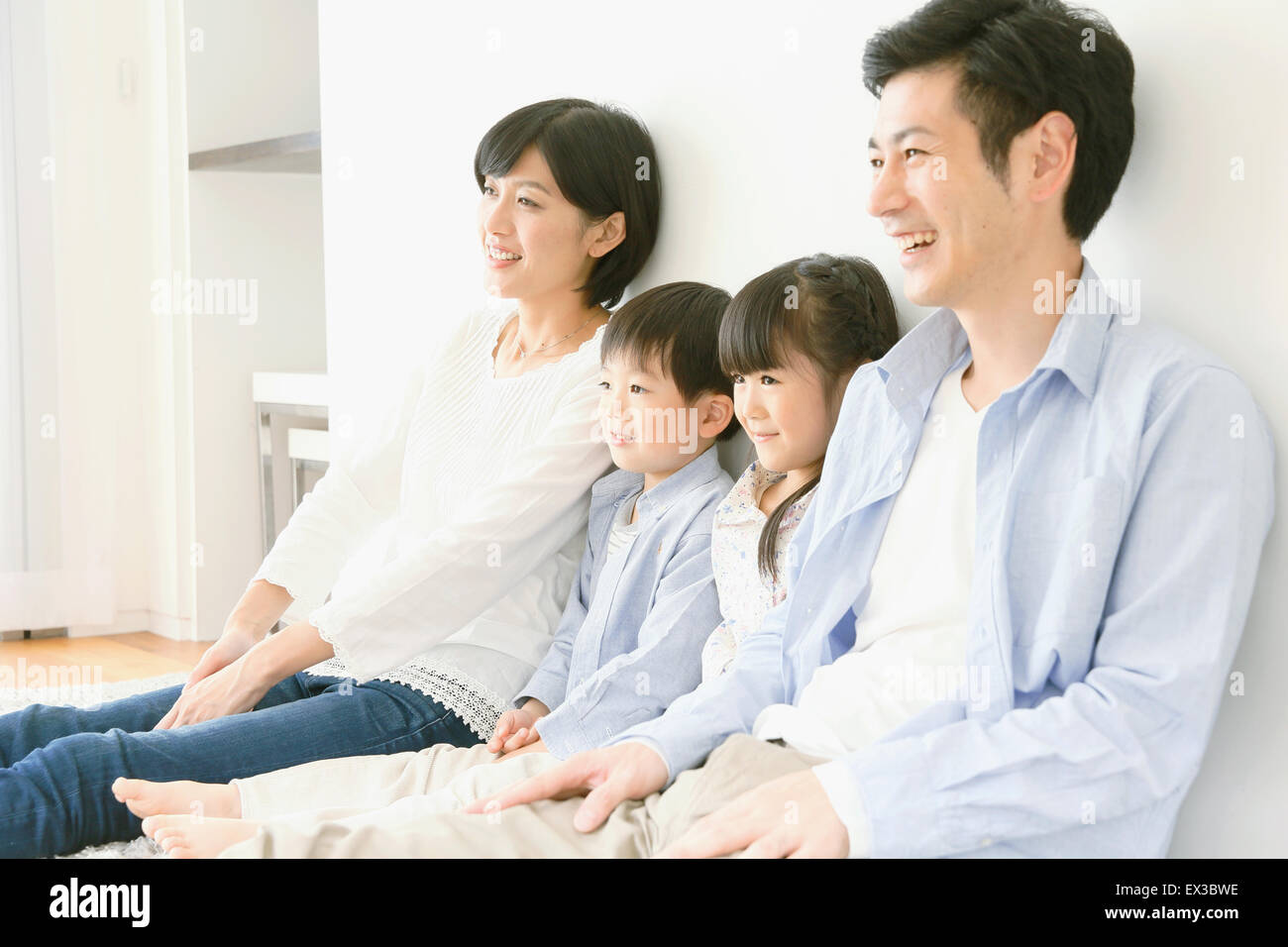 Young Japanese family Stock Photo - Alamy
