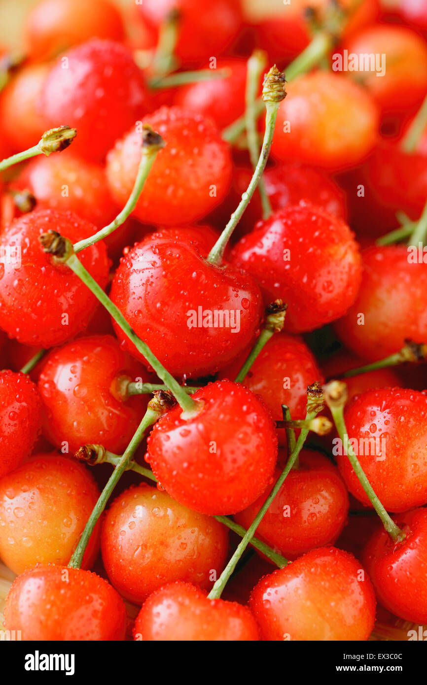 Cherries background hi-res stock photography and images - Alamy