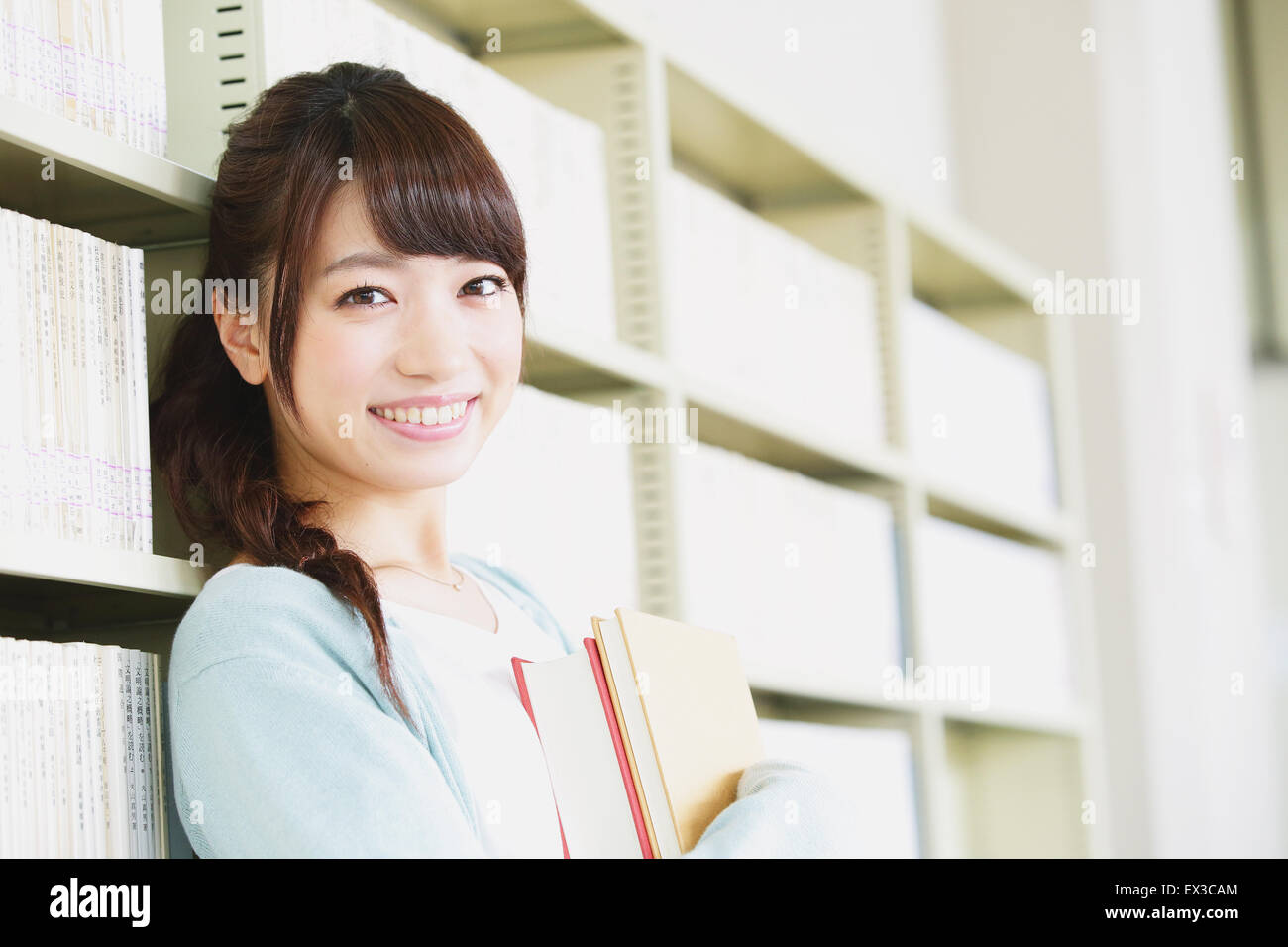Young attractive Japanese female University student portrait Stock ...