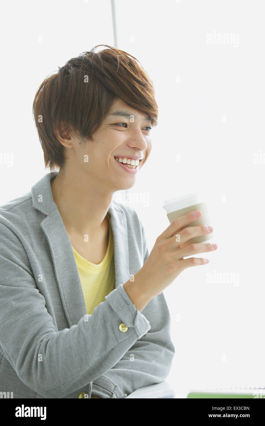 University student in the school cafe Stock Photo - Alamy