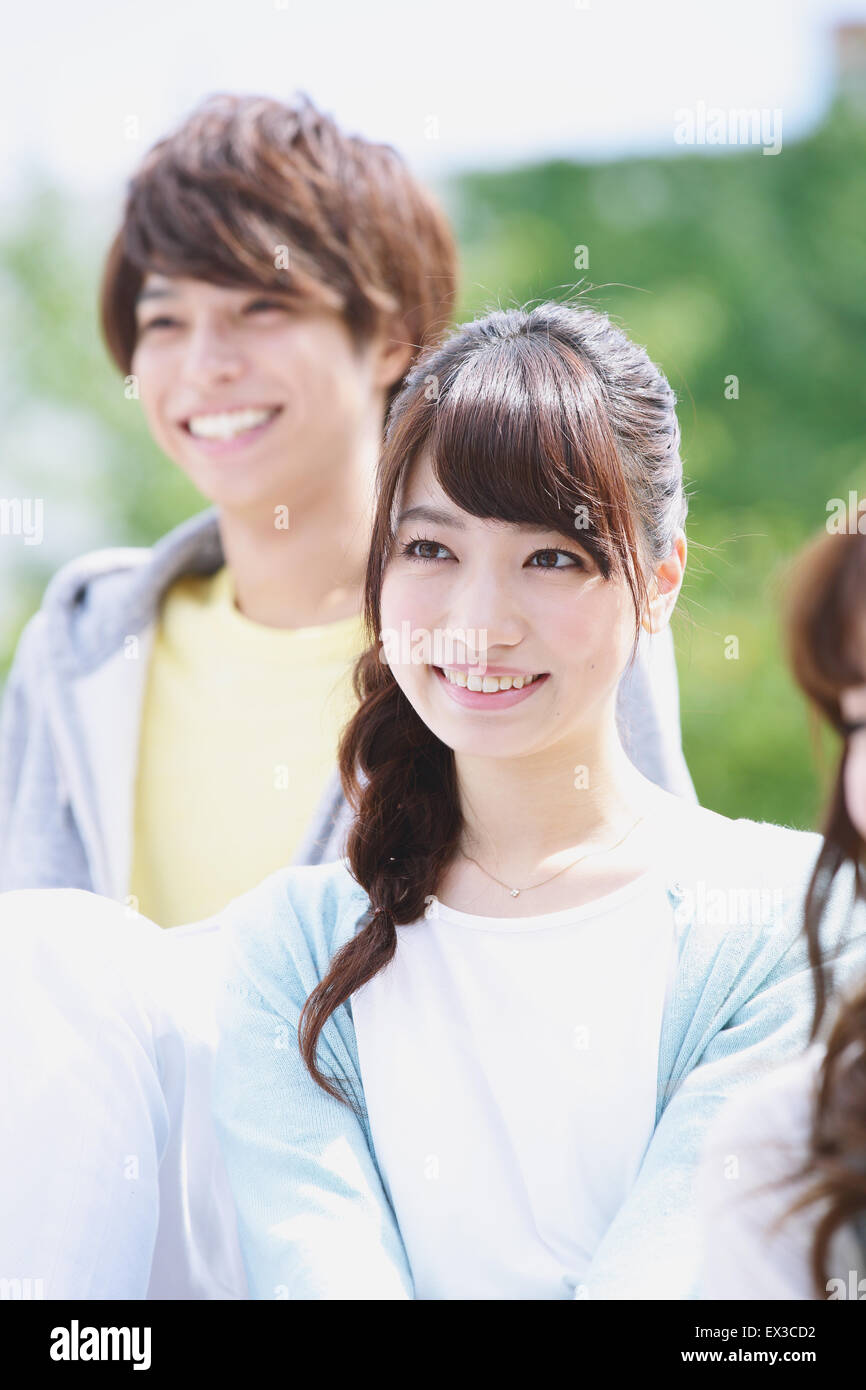 University student in the campus park Stock Photo - Alamy