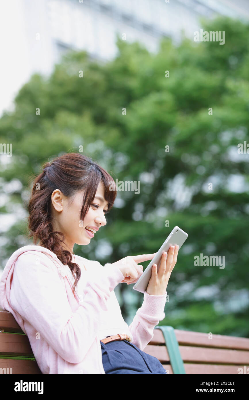 University student in the campus park Stock Photo - Alamy