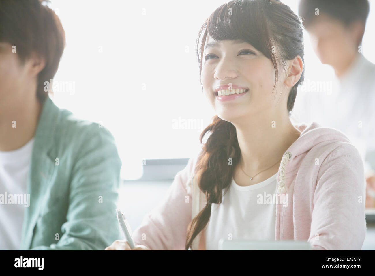 Young attractive Japanese female University student portrait Stock ...