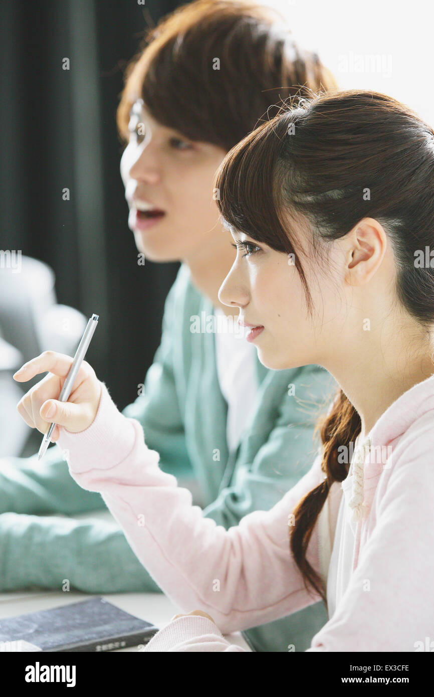 University students in the classroom Stock Photo - Alamy