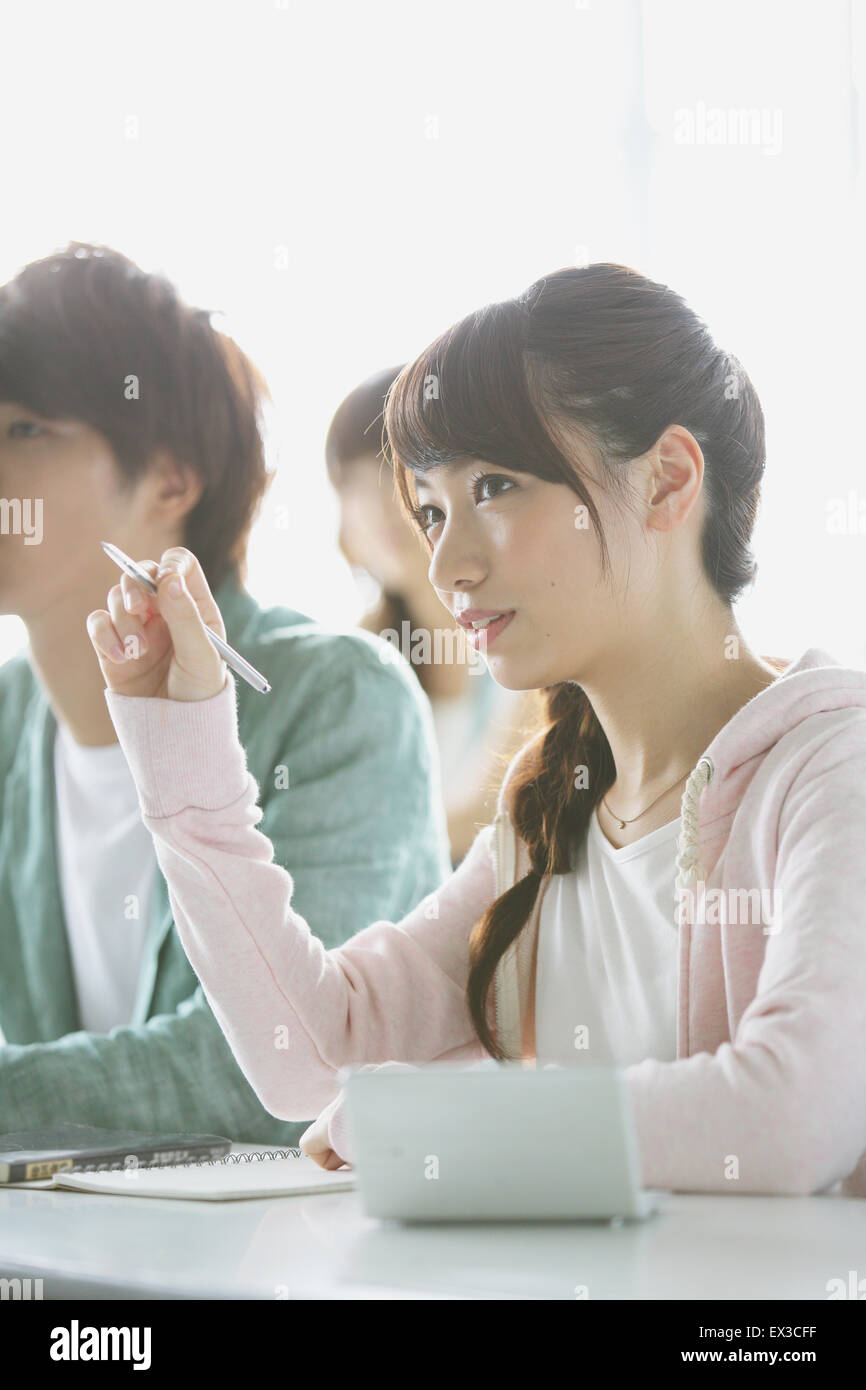 University students in the classroom Stock Photo - Alamy