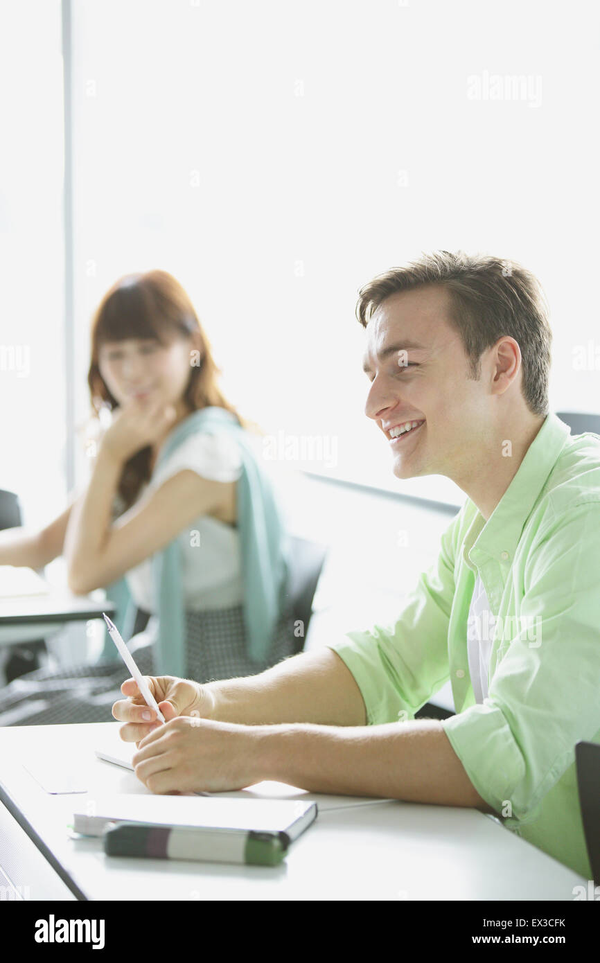 University students in the classroom Stock Photo - Alamy