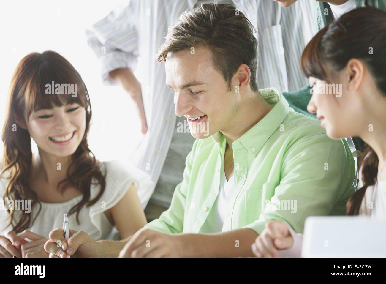 University students in the classroom Stock Photo - Alamy