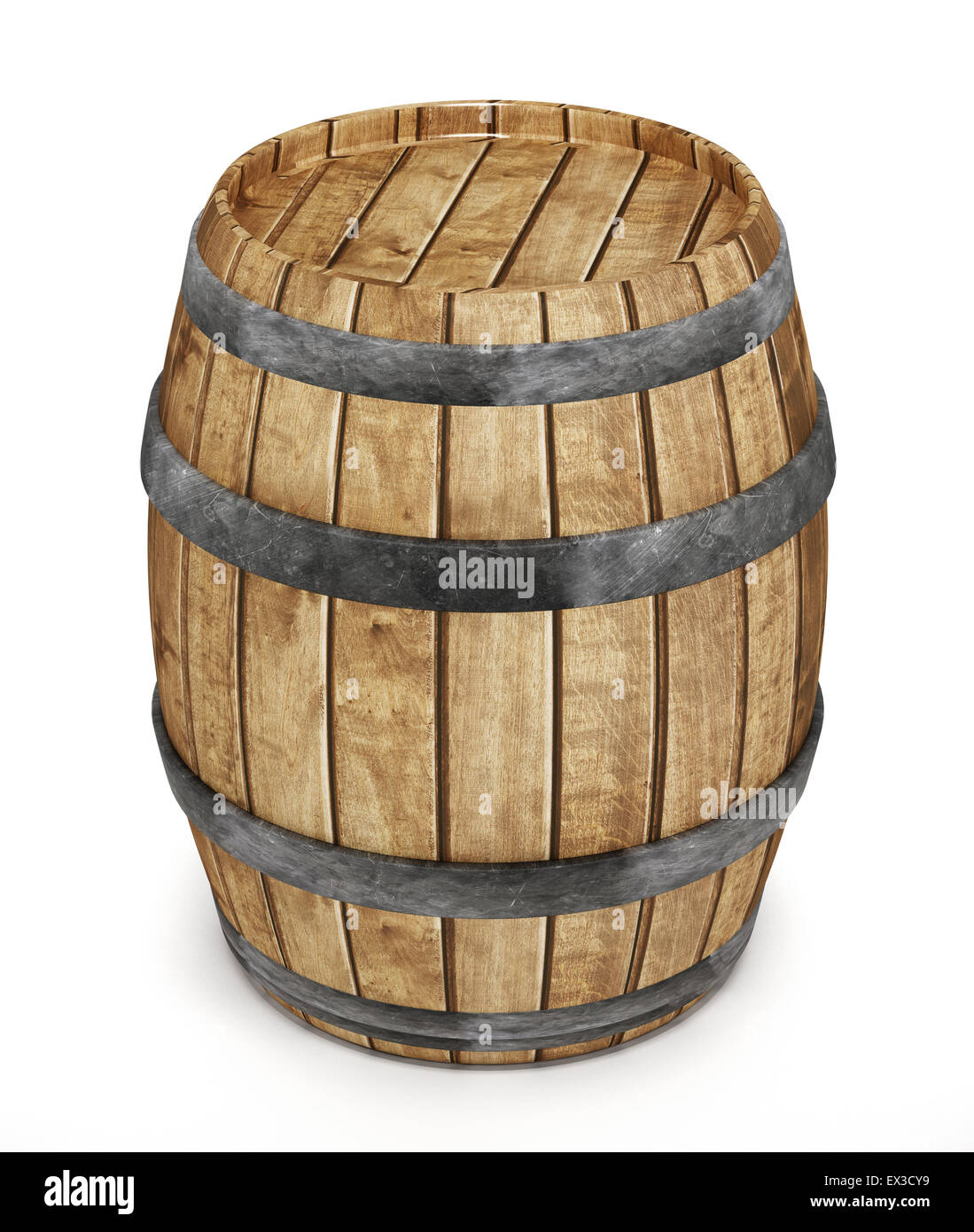 Wine barrels isolated on white background Stock Photo - Alamy