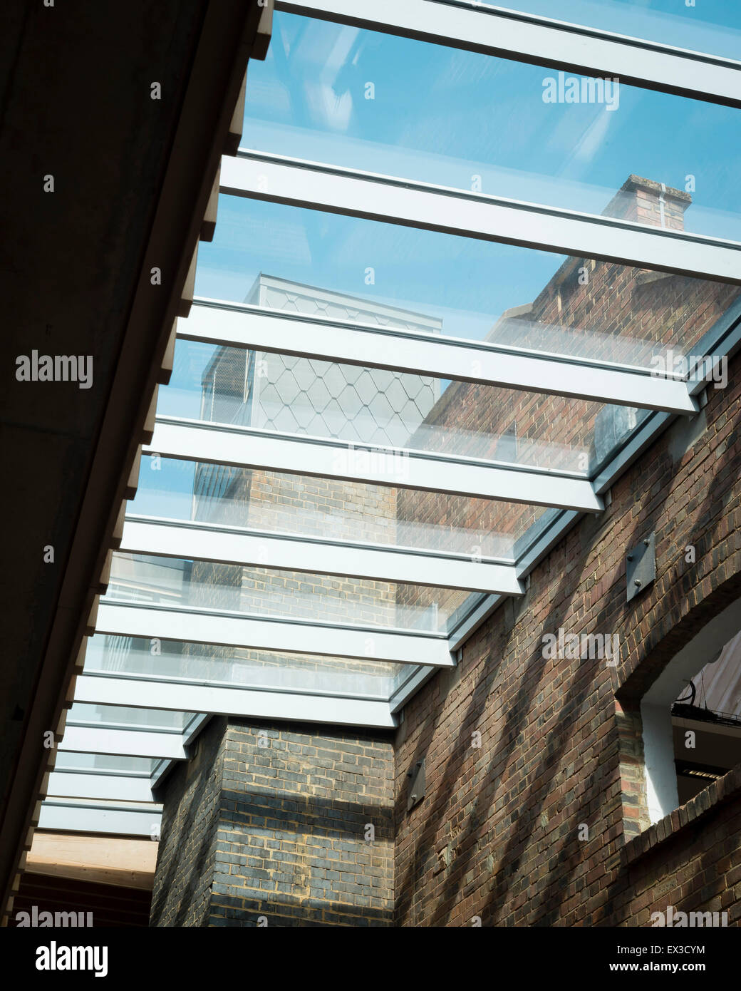 Detail of Atrium. The Foundry, Social Justice Centre, London, United ...