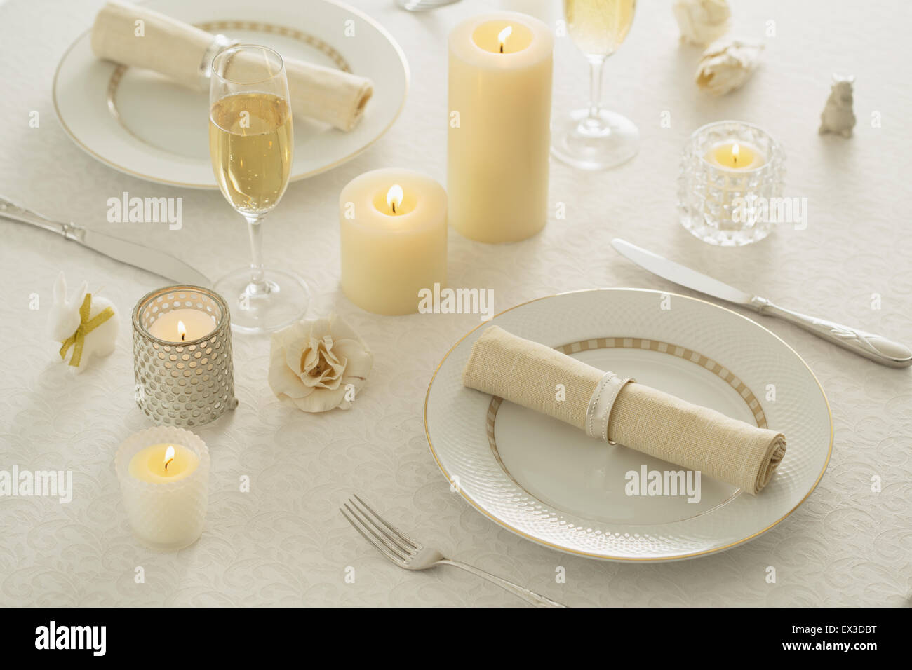Stylish table setting Stock Photo - Alamy