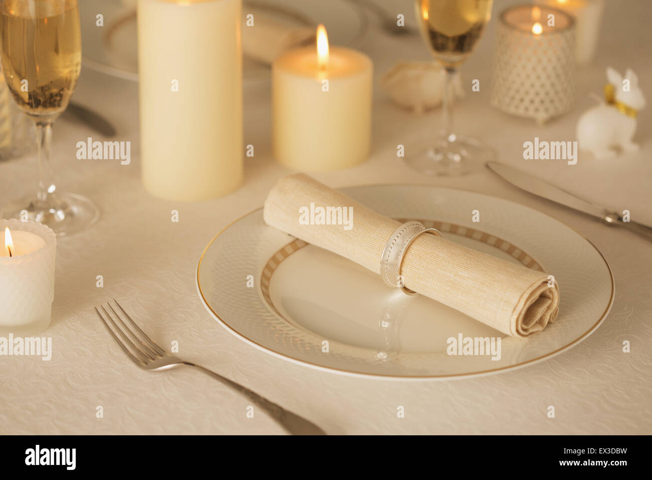Stylish table setting Stock Photo - Alamy