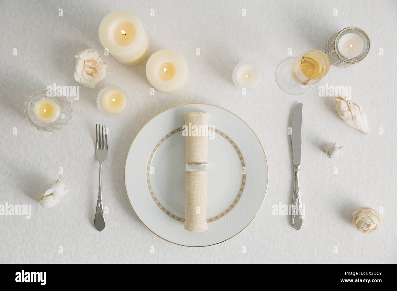 Stylish table setting Stock Photo - Alamy