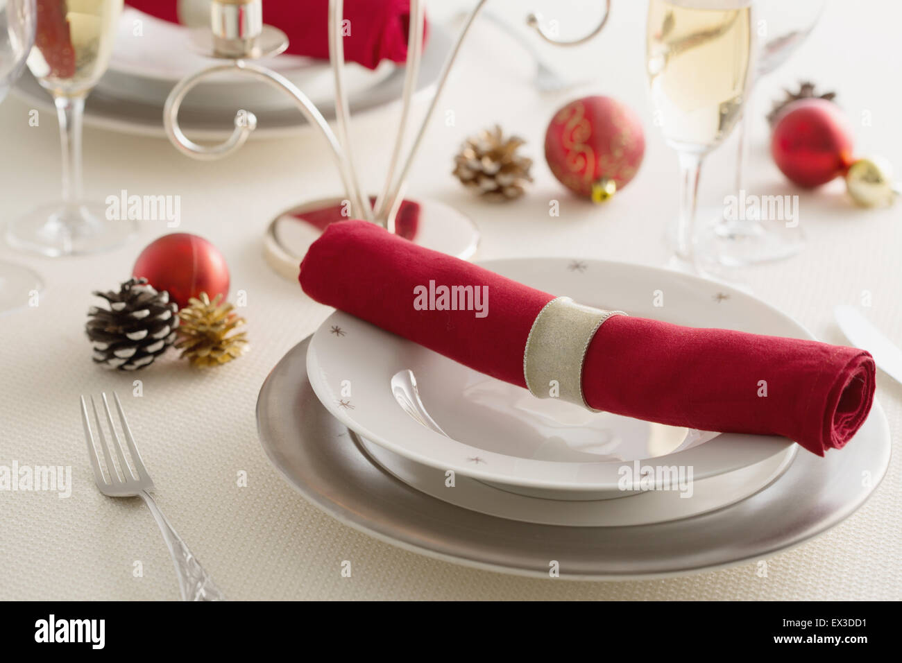 Stylish table setting Stock Photo - Alamy