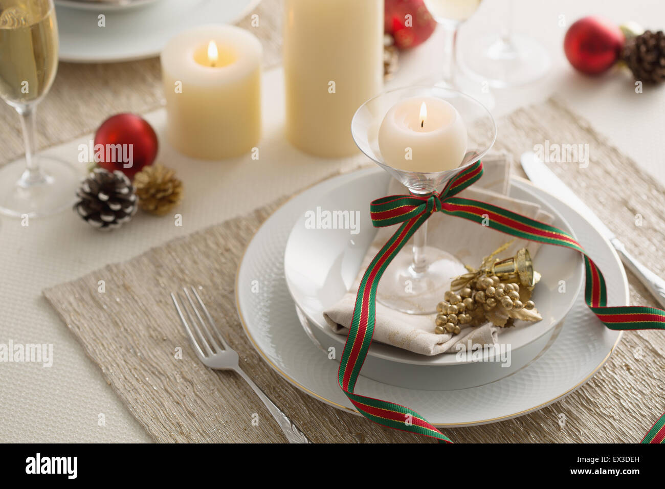 Stylish table setting Stock Photo - Alamy