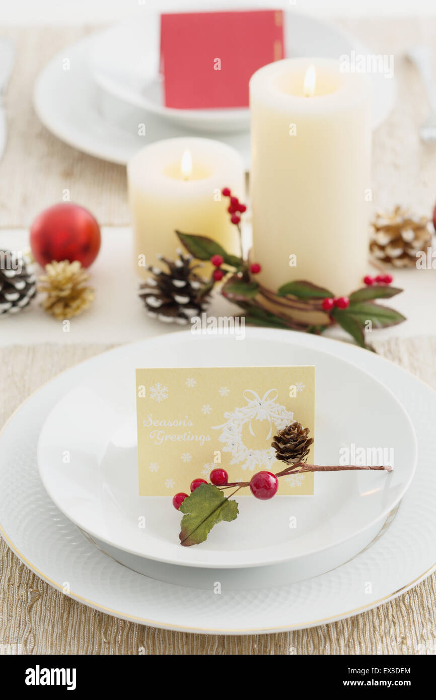 Stylish table setting Stock Photo - Alamy