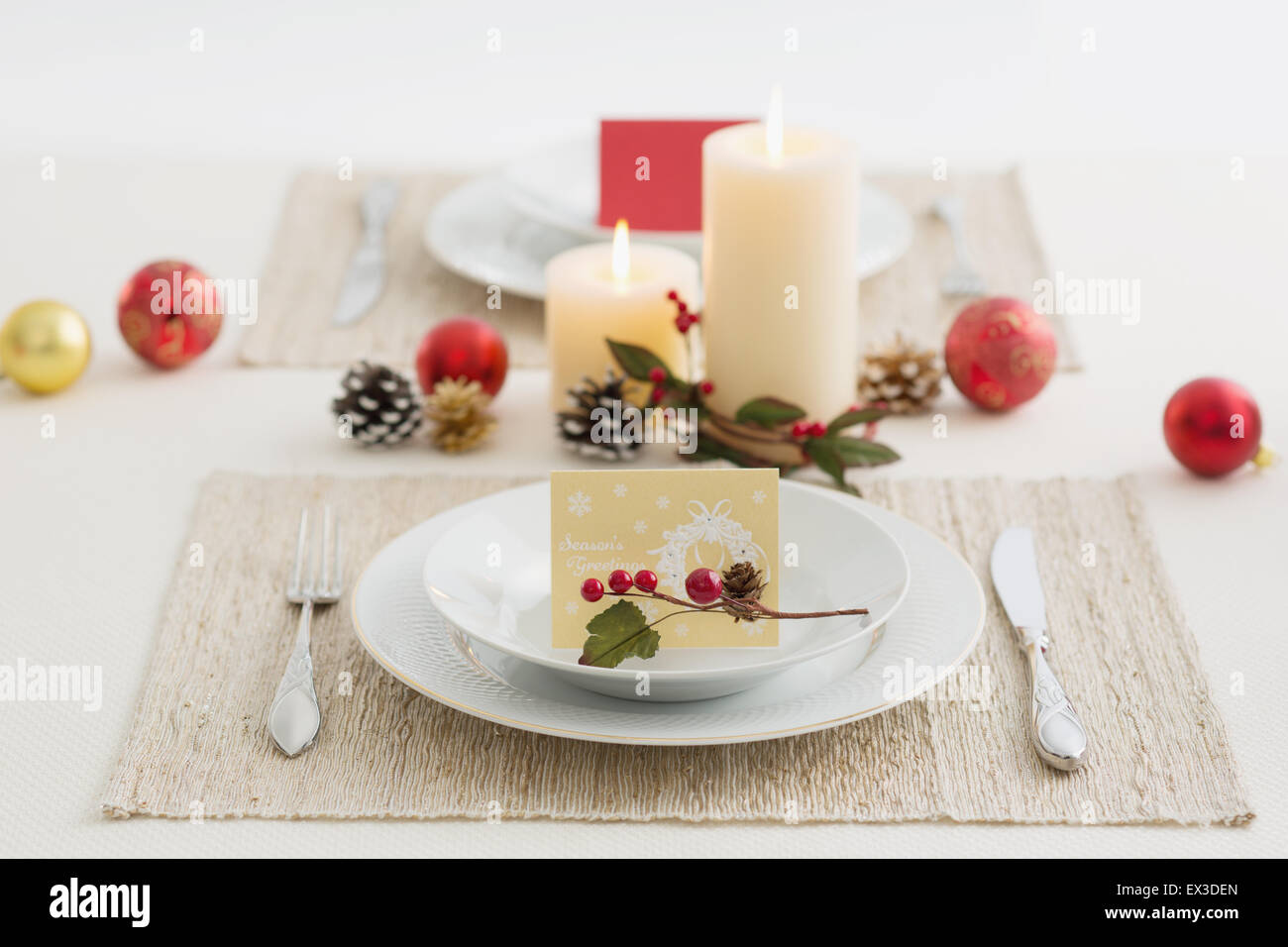Stylish table setting Stock Photo - Alamy