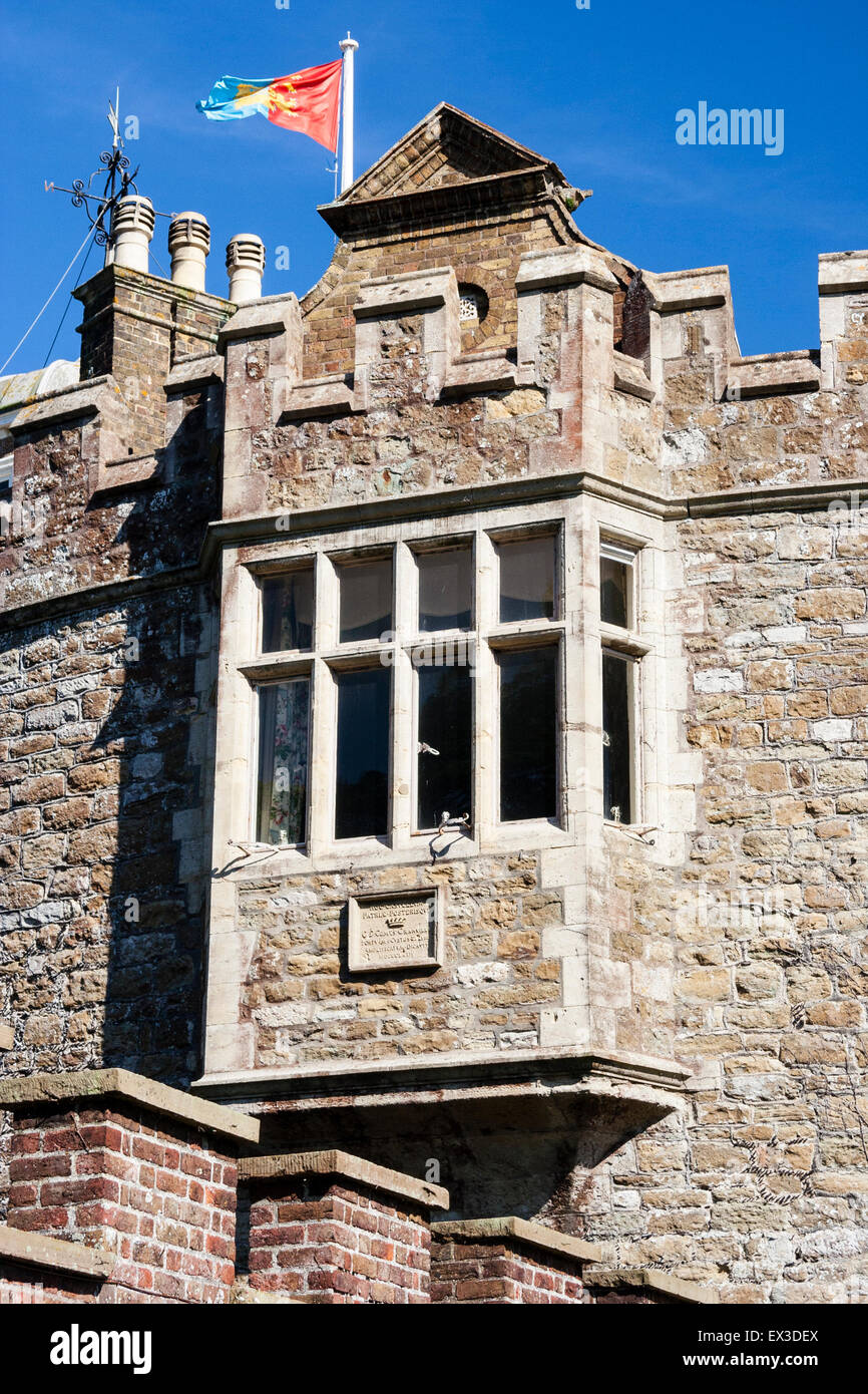 Walmer castle, England. Tudor castle with later Oriel window in main ...