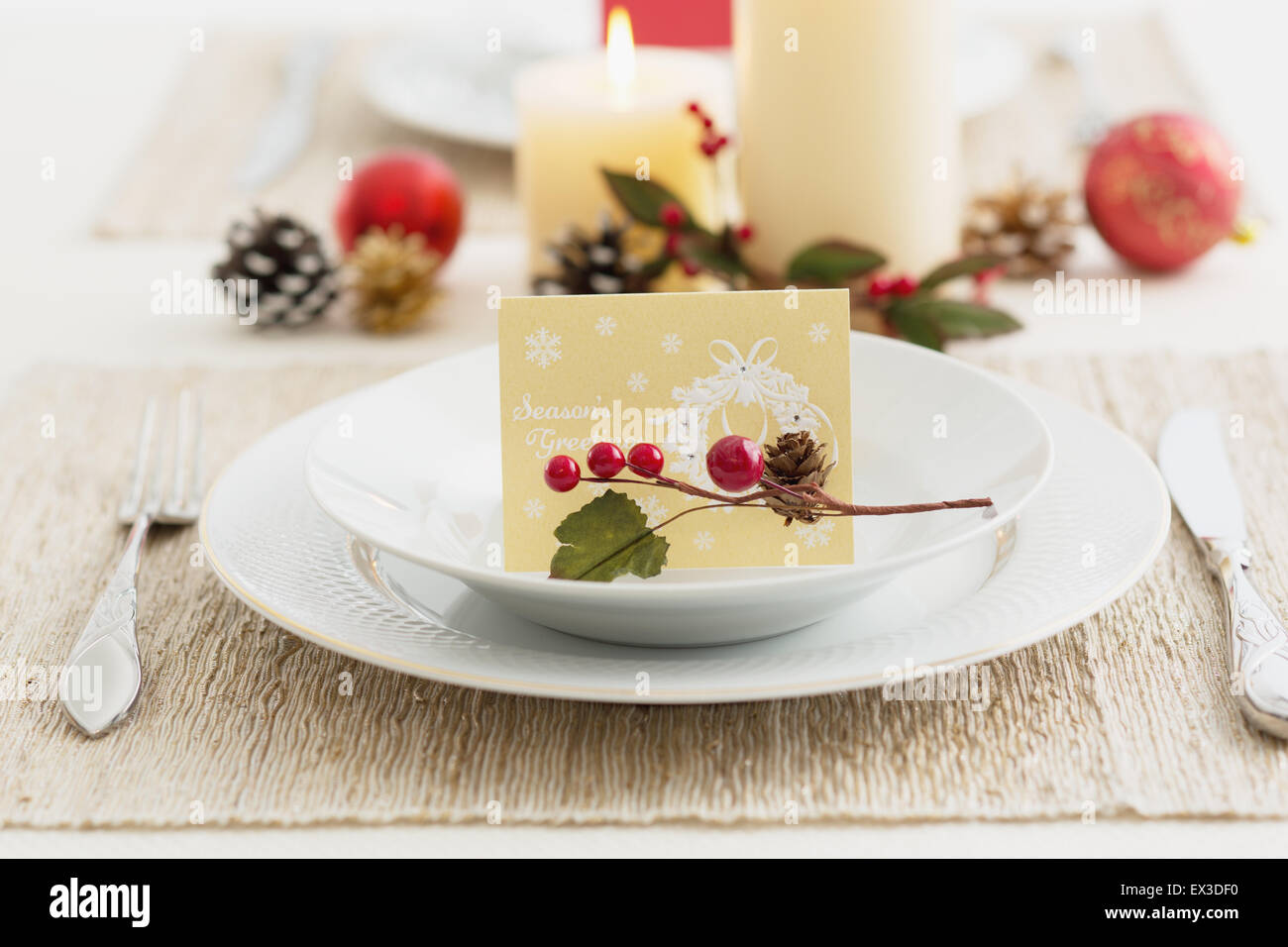 Stylish table setting Stock Photo - Alamy
