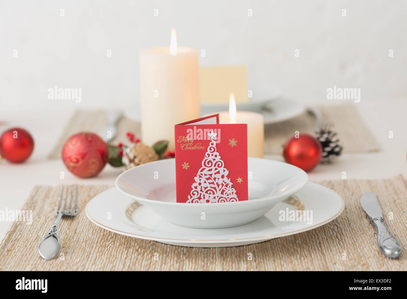 Stylish table setting Stock Photo - Alamy