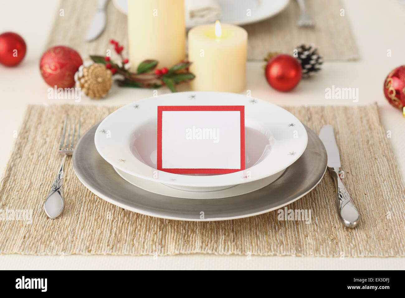 Stylish table setting Stock Photo - Alamy