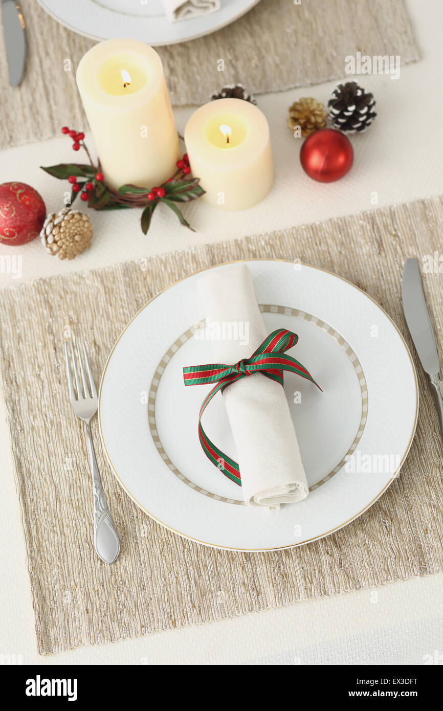 Stylish table setting Stock Photo - Alamy