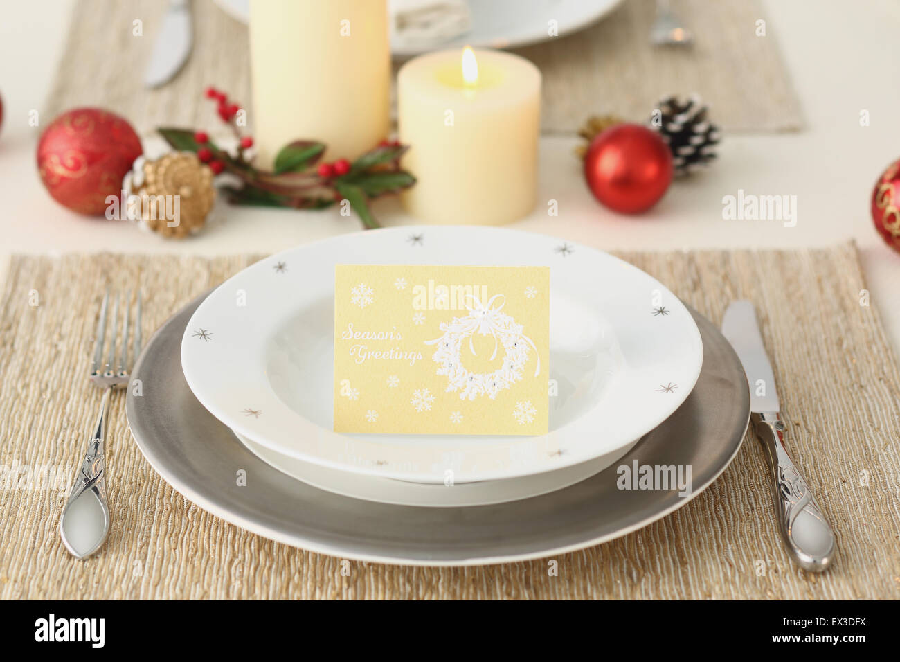 Stylish table setting Stock Photo - Alamy