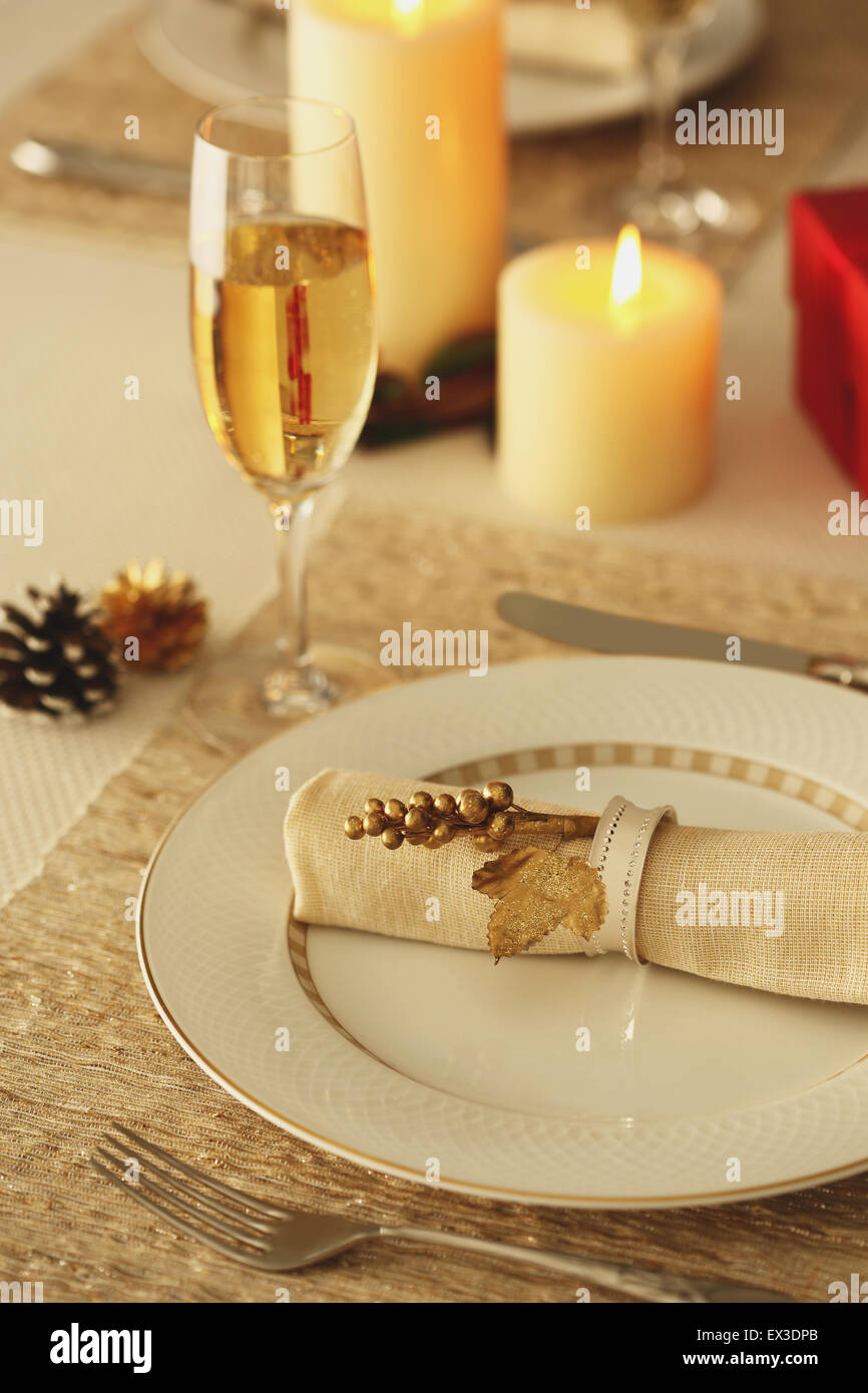 Stylish table setting Stock Photo - Alamy