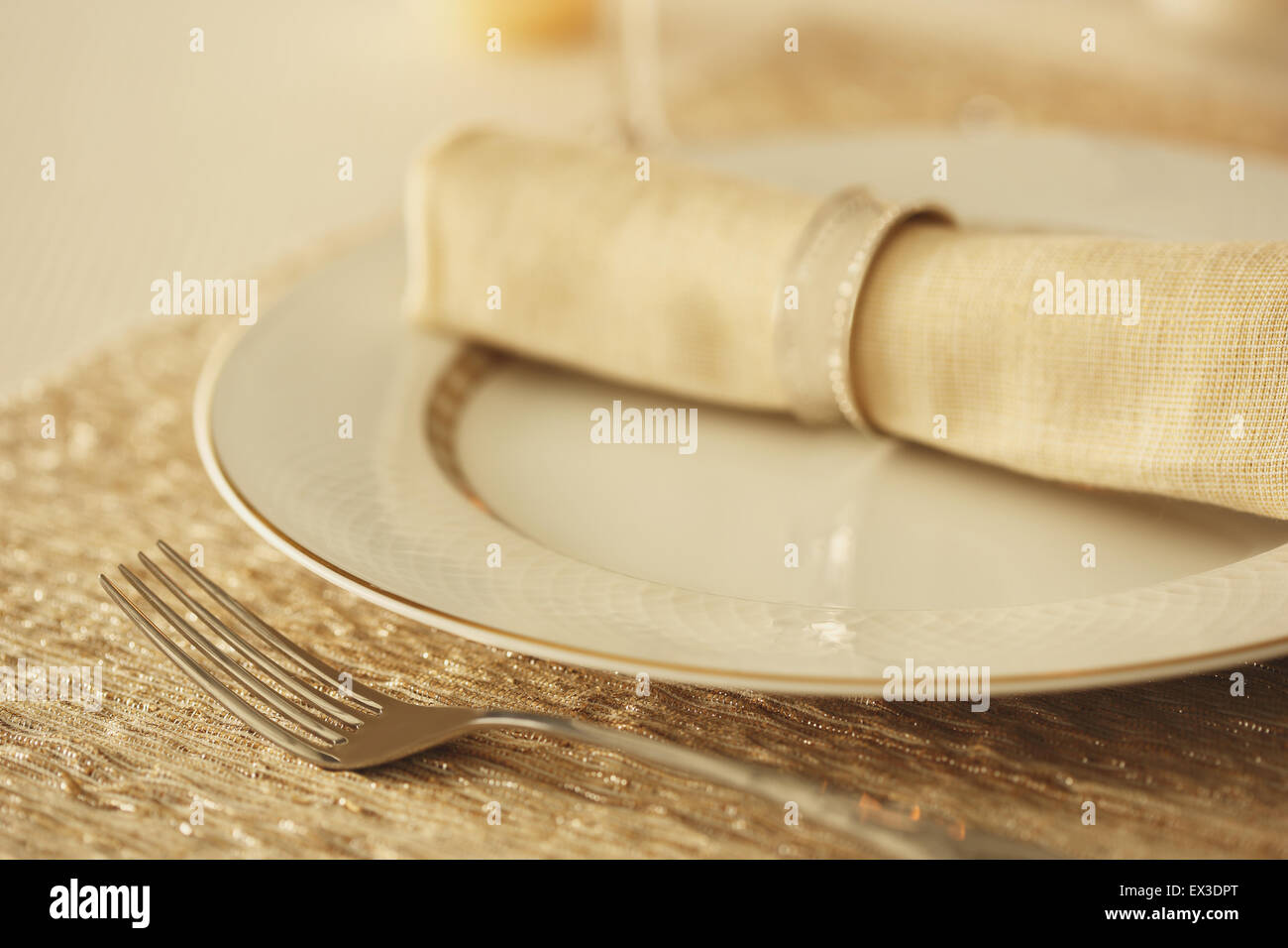 Stylish table setting Stock Photo - Alamy