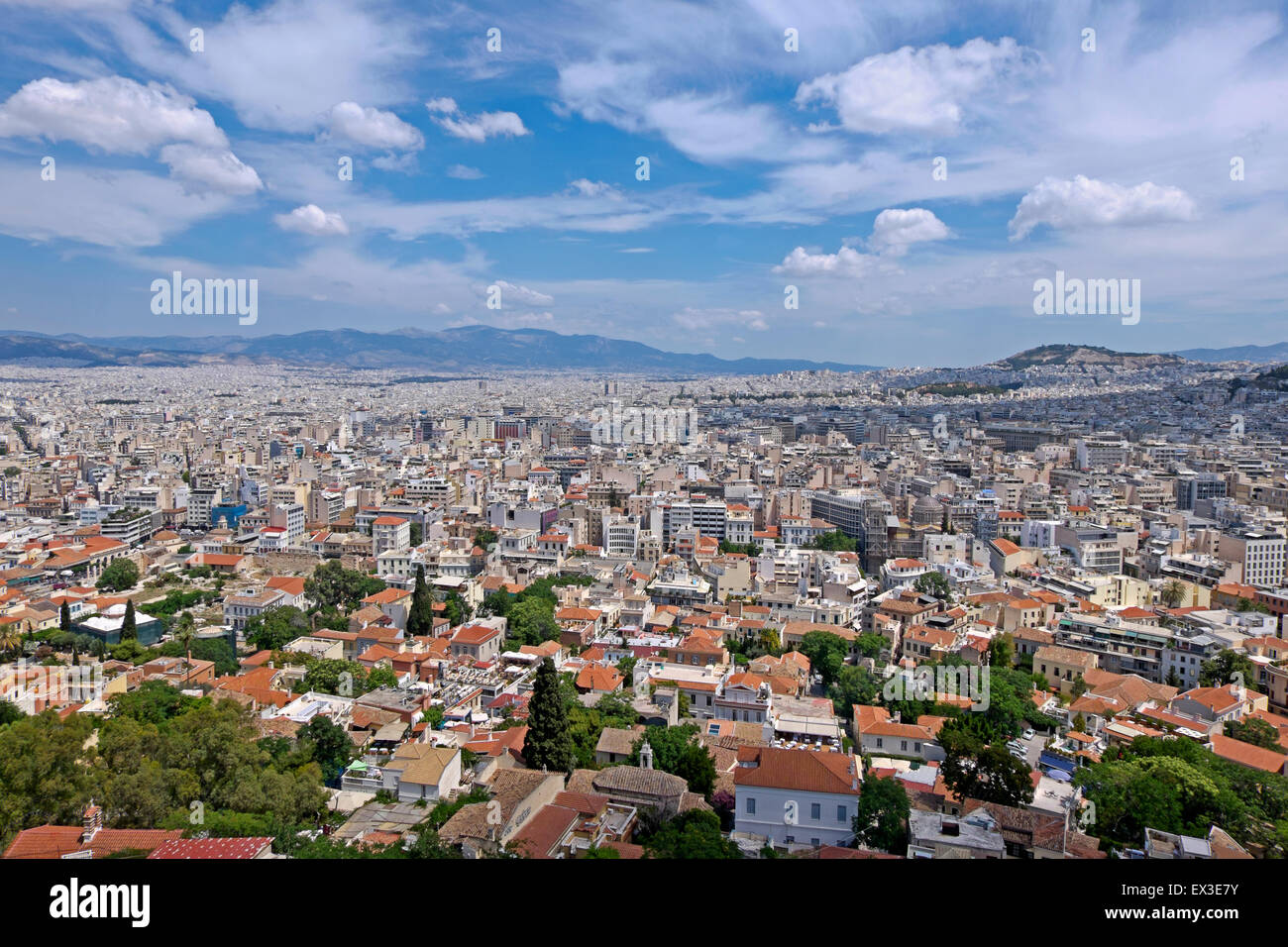 View of the city from the Acropolis, Athens, Greece Stock Photo - Alamy
