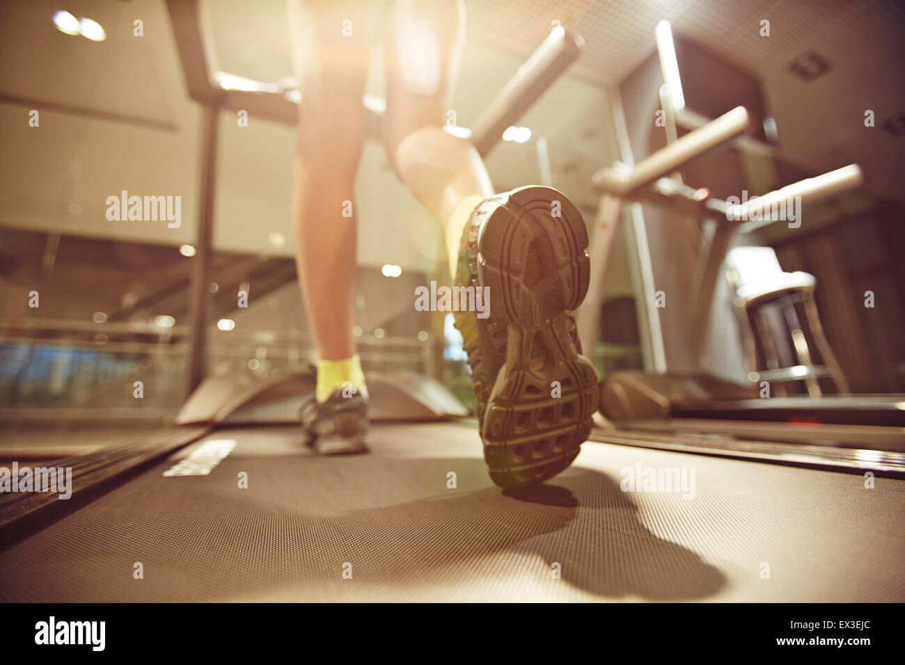 Legs woman on treadmill hi-res stock photography and images - Alamy