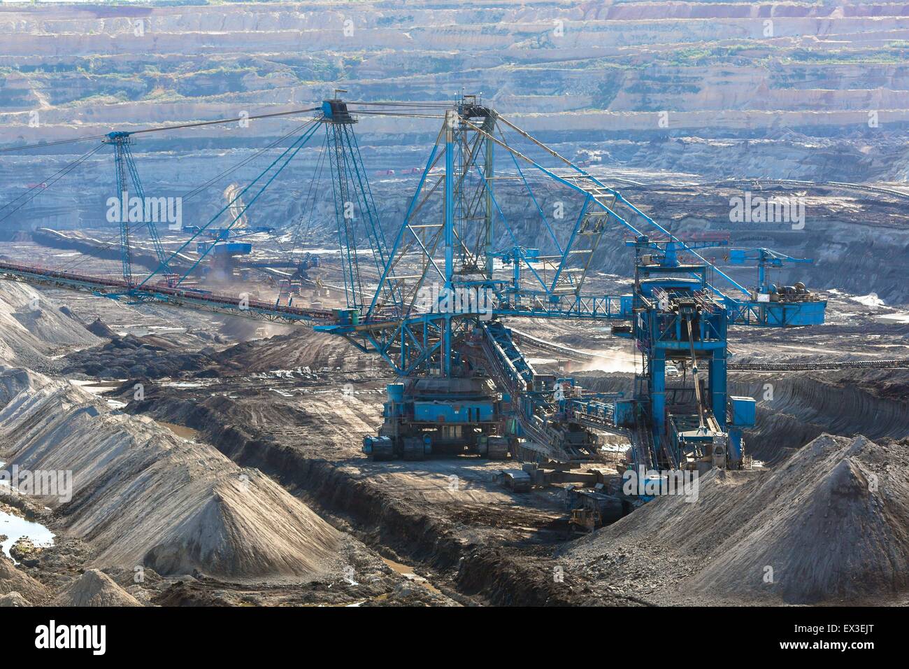 Landscape with mine machine Stock Photo - Alamy