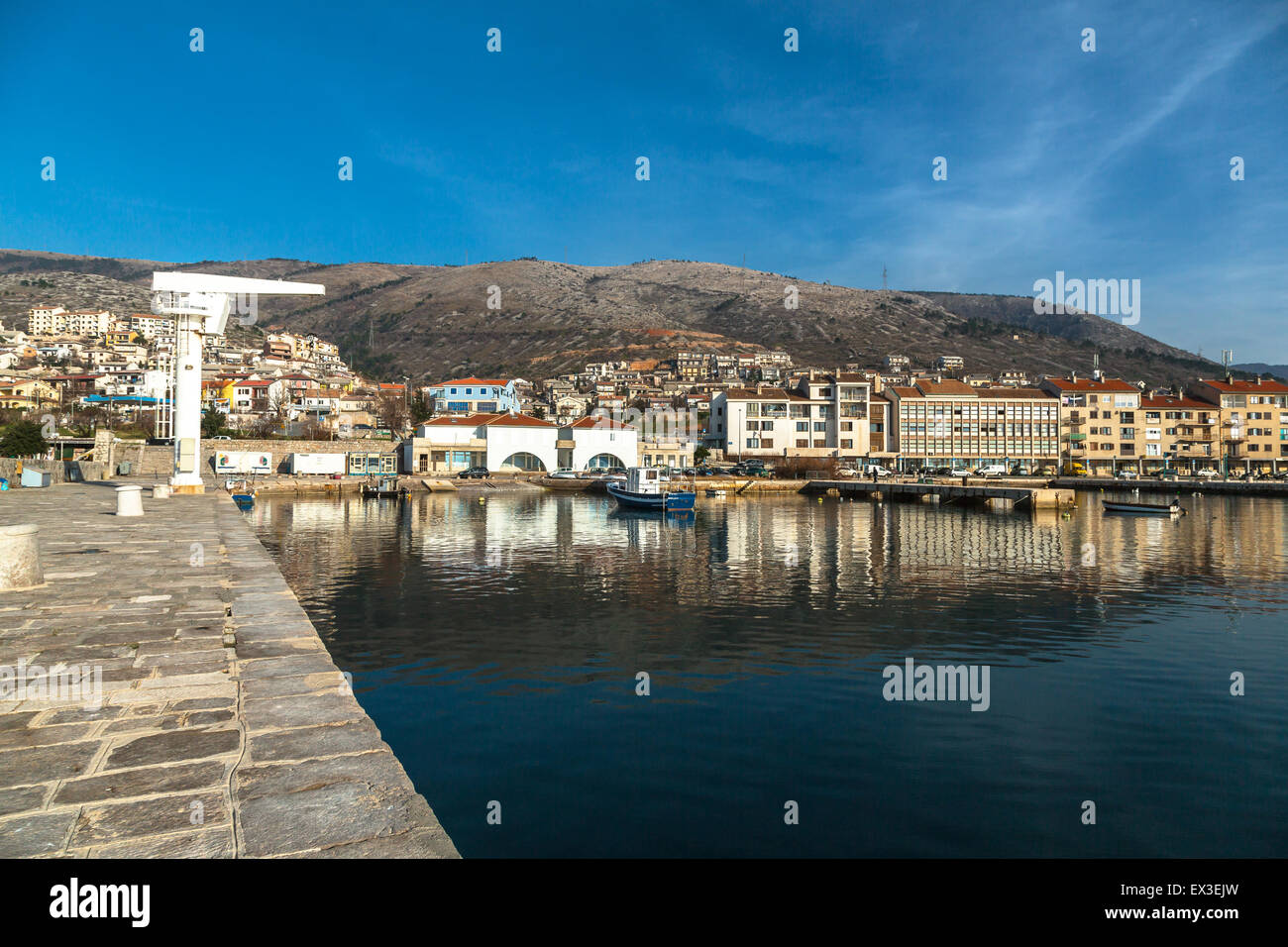 village landscape with sea Stock Photo - Alamy