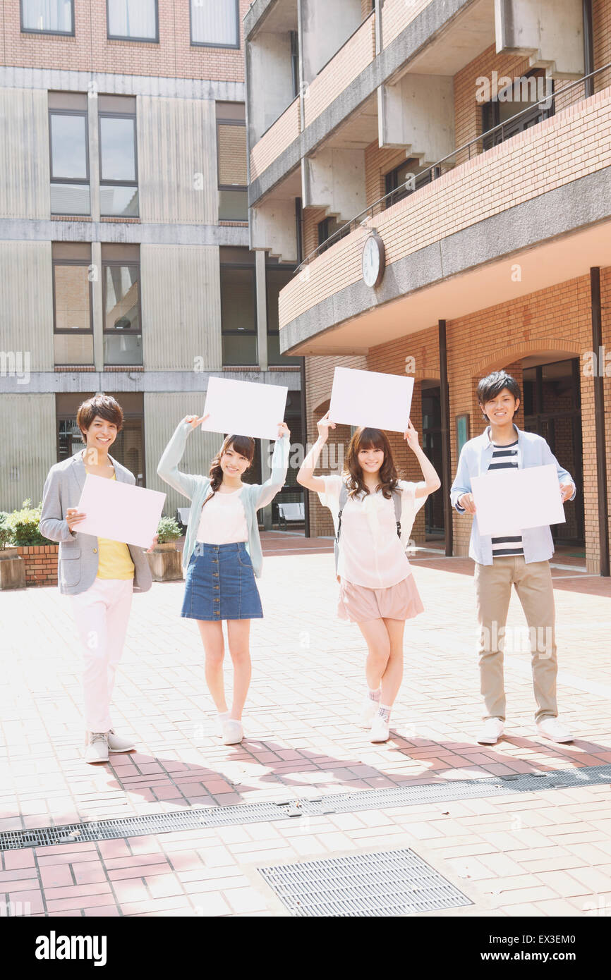 Young female students pose for the camera hi-res stock photography and ...