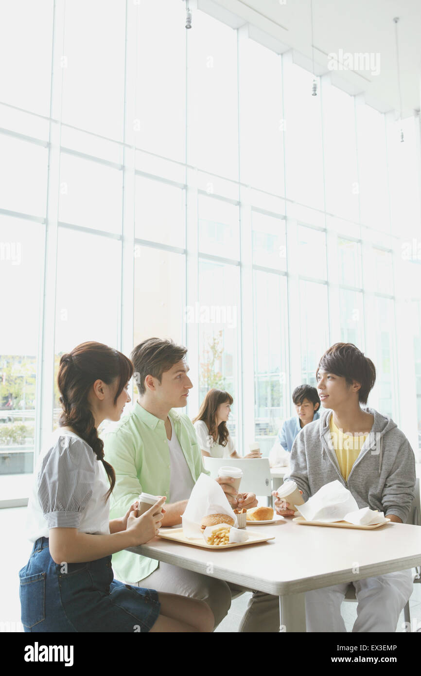 University student in the school cafe Stock Photo - Alamy
