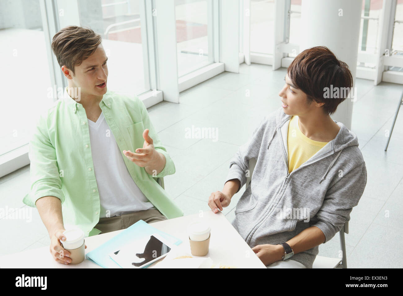 University student in the school cafe Stock Photo - Alamy